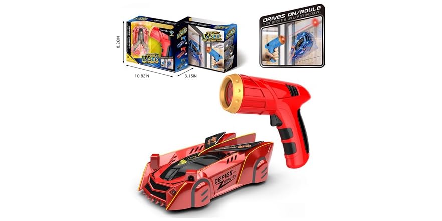 Zero Gravity Laser-Guided Climbing Race Cars