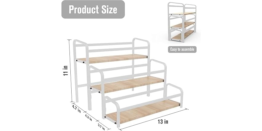 TISEMENT Spice Rack Organizer for Countertop , 3-Tier Spice