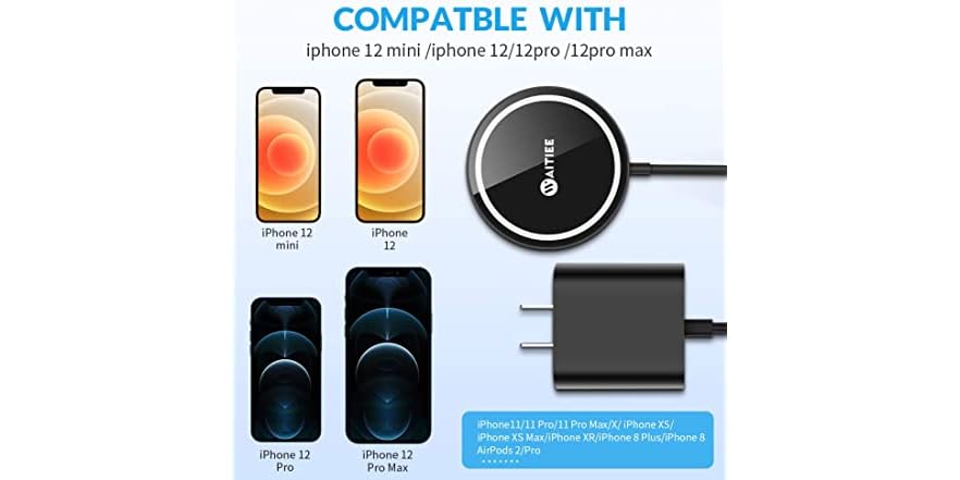 WAITIEE 15W Fast Magnetic Wireless Charger