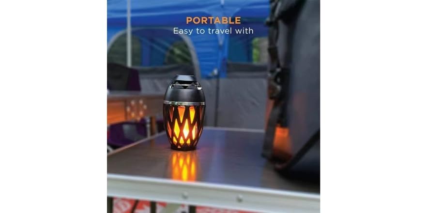 Hakol 2-Pack Tiki LED Flame Bluetooth Speakers