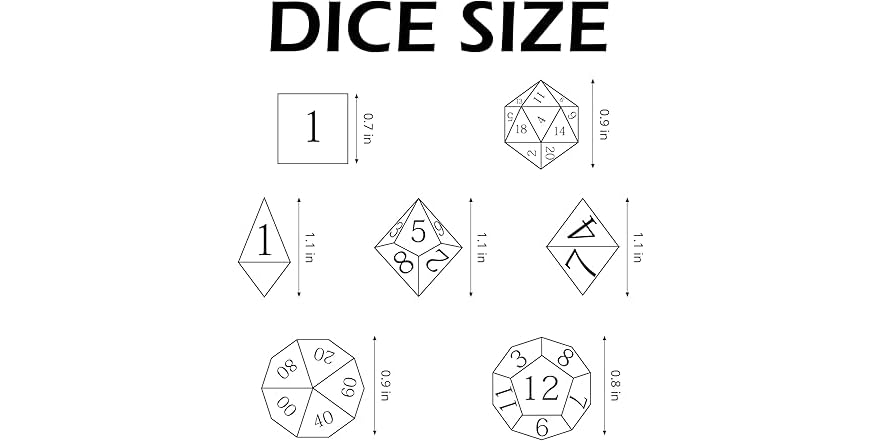 7PCS Dice Set DND,Gold Ring Dice Set