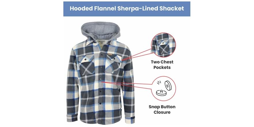 MATIX Men’s Hooded Flannel Shacket