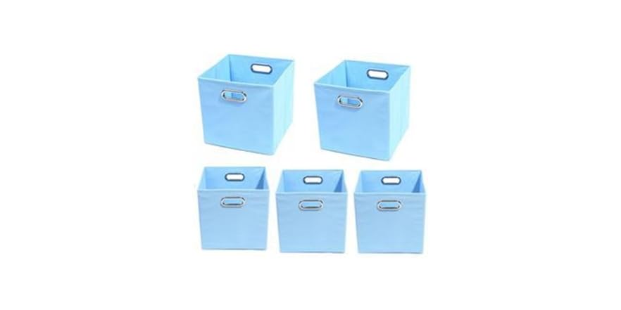5-Pc Small Bin Bundle - Light Blue