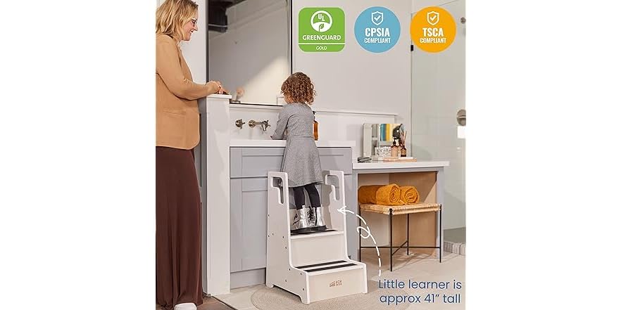 ECR4Kids Reach-Up Step Stool W/ Handles
