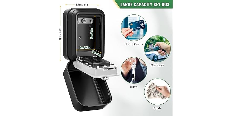 12-Digit Outdoor Keypad Lock Box