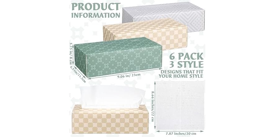 6 Boxes Disposable Paper Towels