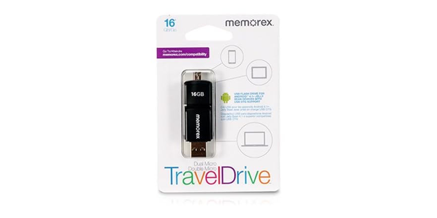 Memorex 16GB Dual Micro TravelDrive