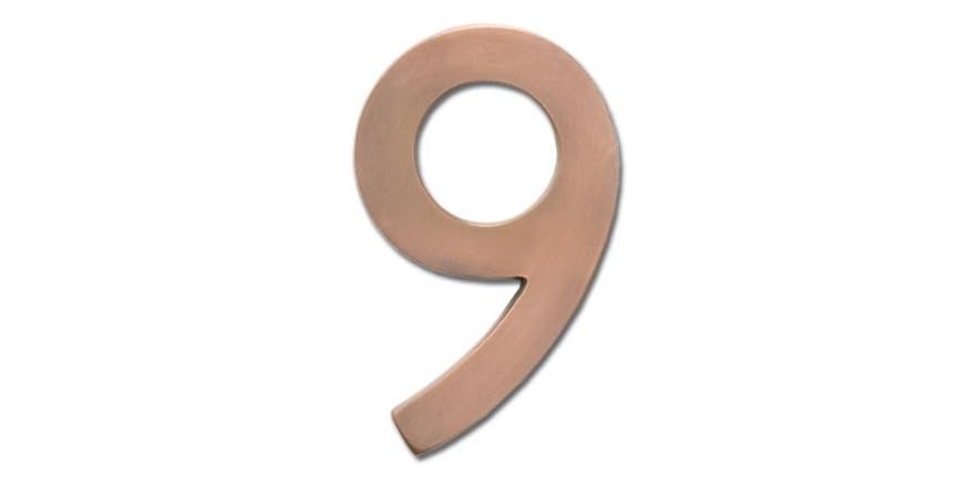 House Numbers in Antique Copper