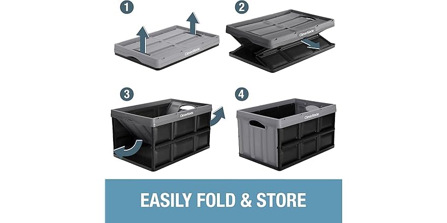 3PK CleverMade Collapsible Storage Bin - 62L