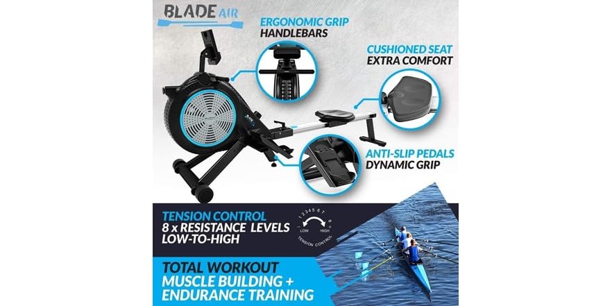 Bluefin Fitness Rower Blade Air Refurb