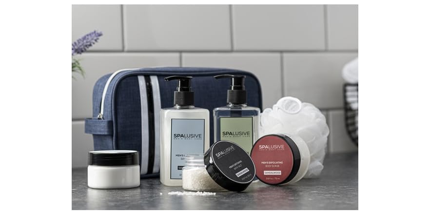 SpaLusive 7PC Set Luxury Spa Gift Set for Men