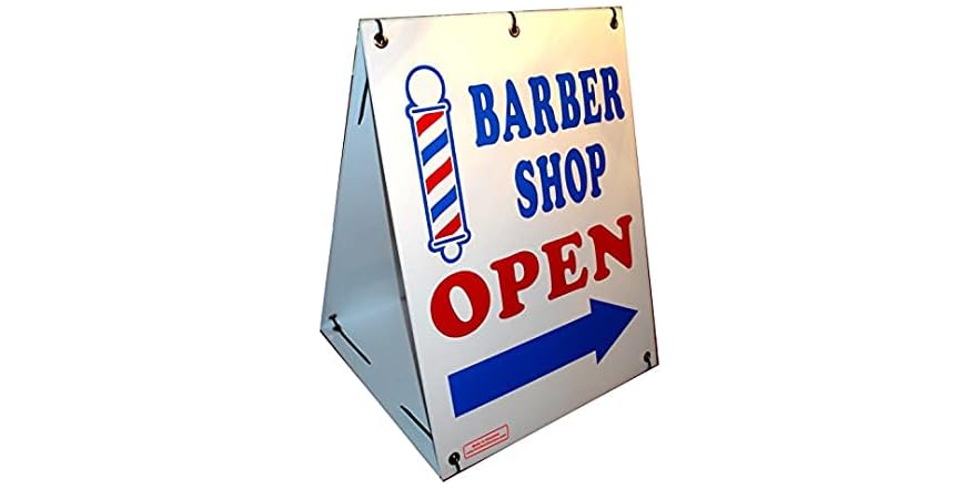 BARBER SHOP OPEN Sign Kit