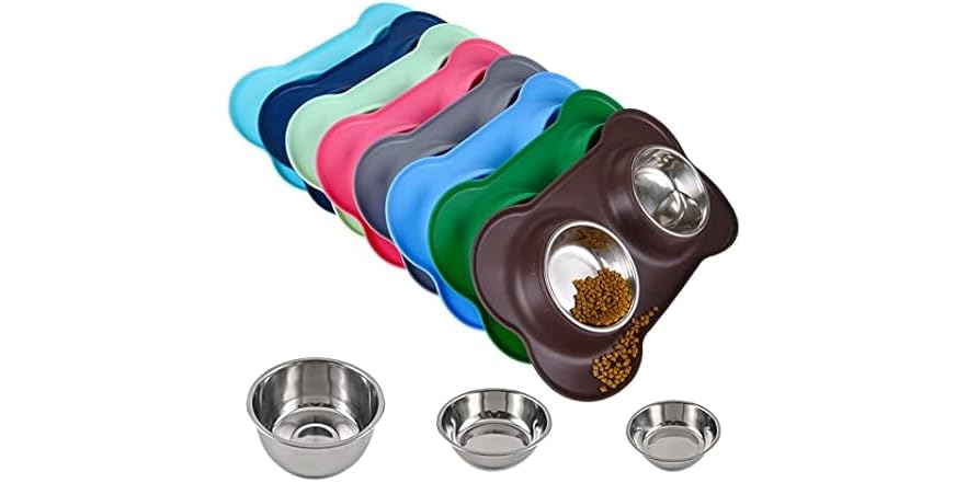 2 Pet Stainless Steel Bowls (2 Pack)
