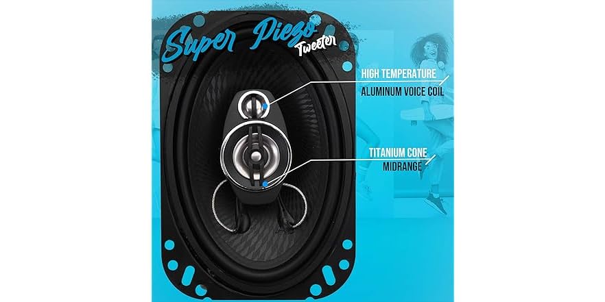 Pyle 4 Way 6x9 Inch 500 Watt Quadriaxial