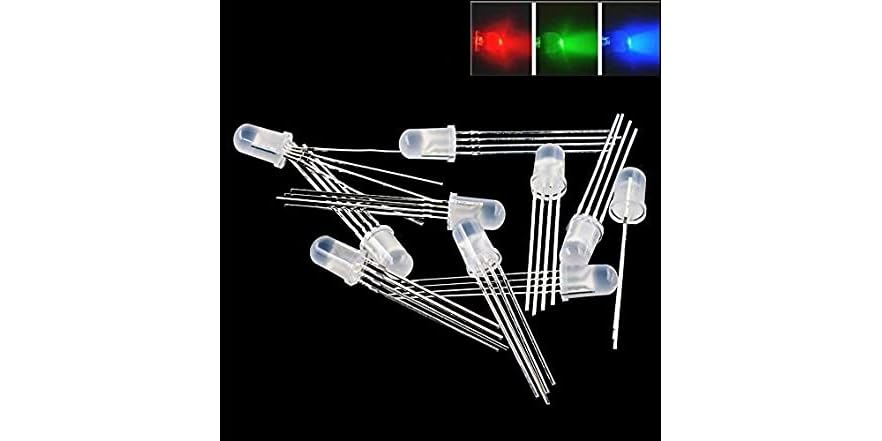 Lot 100Pcs 5mm Tri-Color 4 PIN Common