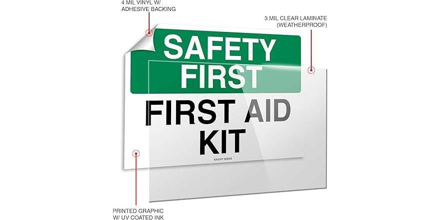 Kachy Signs Safety First First Aid Kit