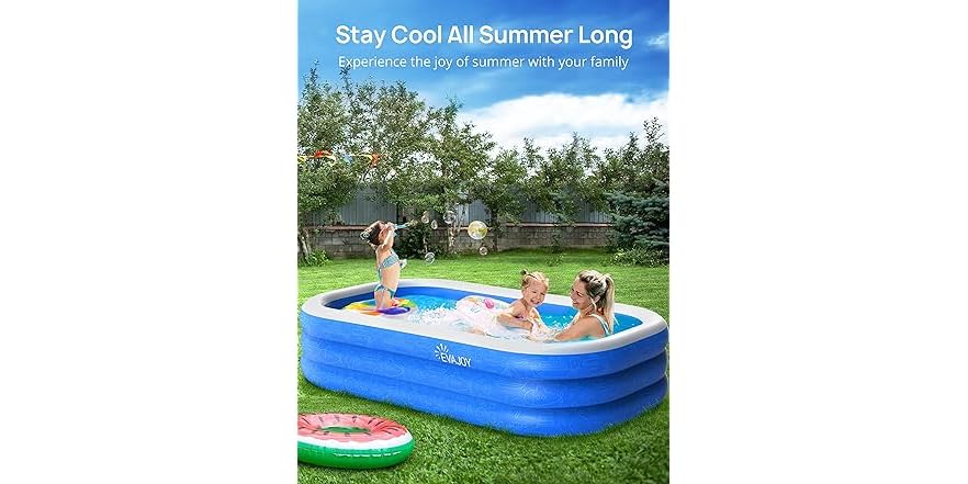 Evajoy Inflatable Pool, 92''×56''×20''