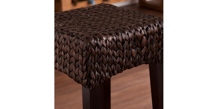 Pair Water Hyacinth Stools- Bar Stool