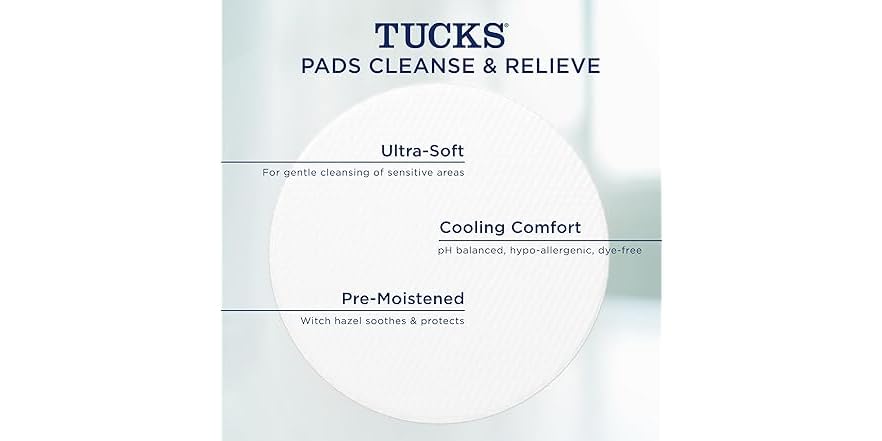 TUCKS Medicated Cooling Pads, 100 Count