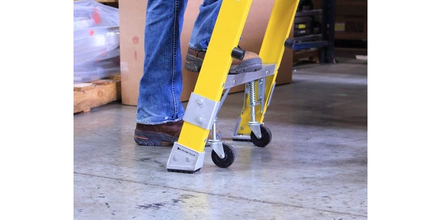 6' Twin Front Platform Ladder, Casters Optional