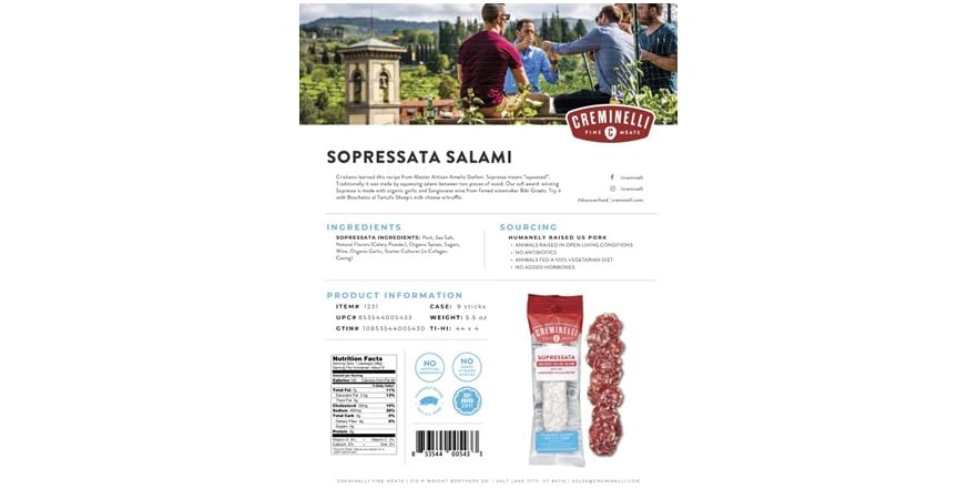 (4 Pack) Sopressata and Finnochio Salami