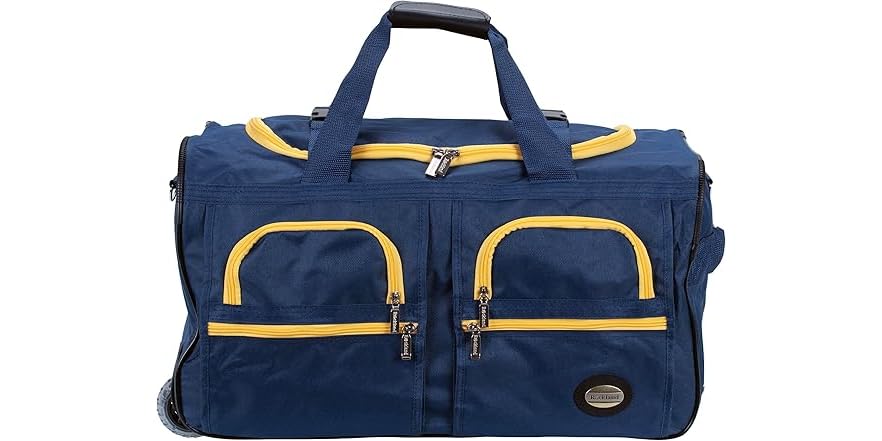 Rockland Rockland Rolling Duffel Bag, Navy, 40-Inch