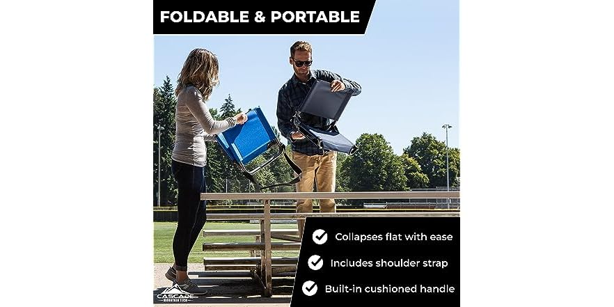 Cascade Stadium Seat - Black 20"