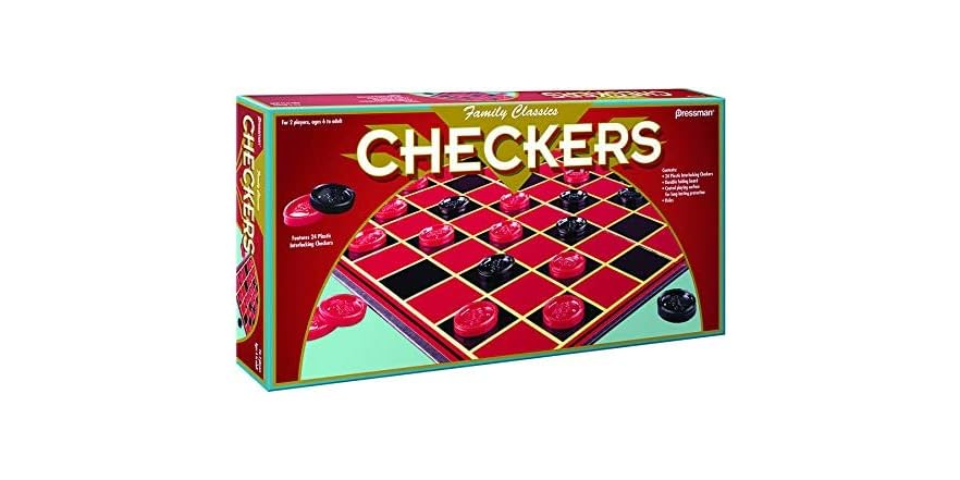 Family Classics Checkers -- With Folding Board and Interlocking ...