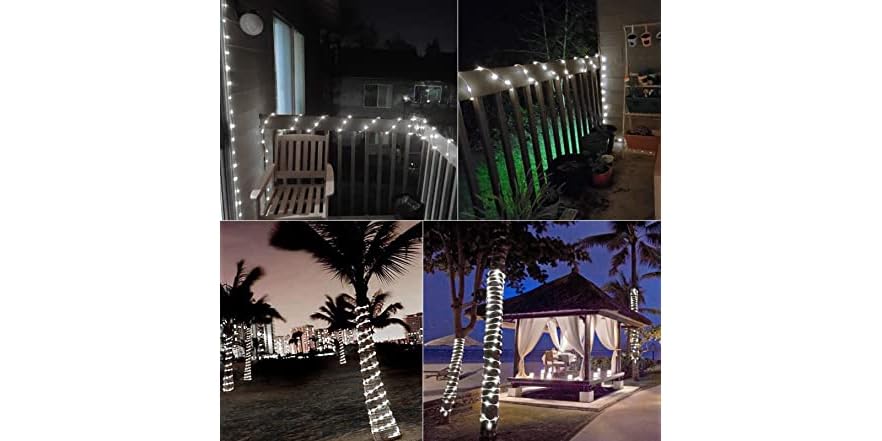 Minetom LED Rope Lights Outdoor, 18 Feet