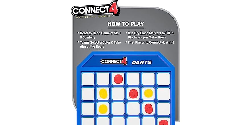 Connect 4 Darts - 4 in a Row Game Magnet