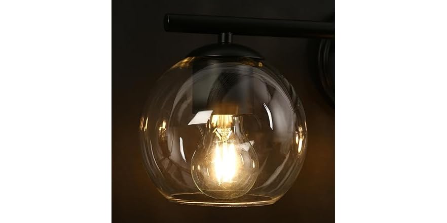 Classy Leaves 3-Light Black Vanity Lights