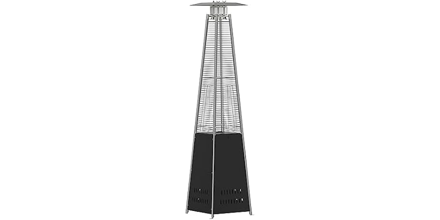 Flash Furniture Outdoor Patio Heater with Wheels
