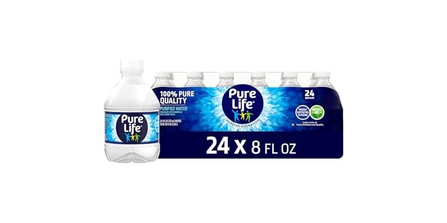 (24 Pk) Pure Life Purified Water Bottles