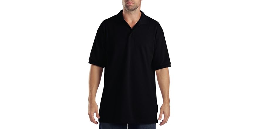 Dickies Men's Black Pique Polo 3-Pack