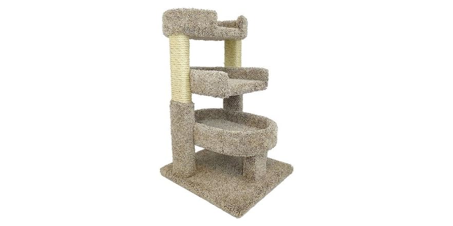 New Cat Condos 33"H Triple Cat Perch (Round)