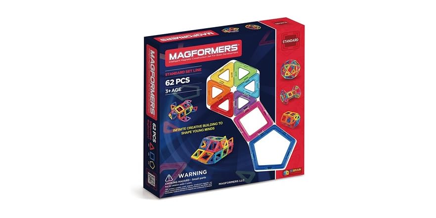 Magformers 62-Piece Magnetic Construction Set