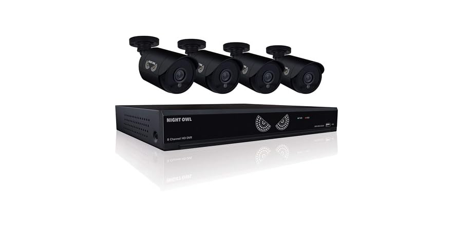 Night Owl 8-Ch System w/ DVR, 4 Cameras