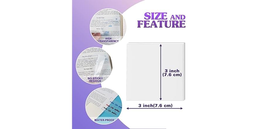 Transparent Sticky Notes - 3x3 Inch