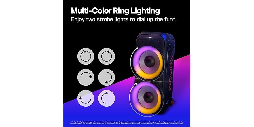 (NEW) LG XL9T XBOOM Portable Tower Speaker with Pixel LED Lighting