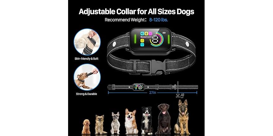 DINJOO Bark Collar with Color Screen (Open Box)