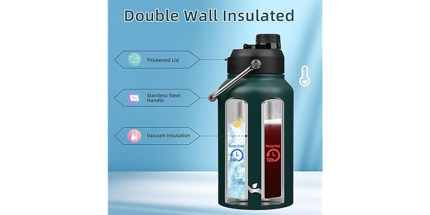Konokyo Jug with Handle,87 oz Insulated Water Bottle