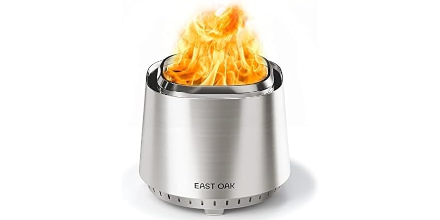 EAST OAK Smokeless 17'' Firepit Stainless Steel (Open Box)