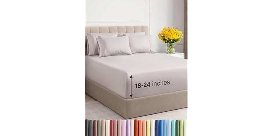 CGK 6 Piece Extra Deep Sheet Set