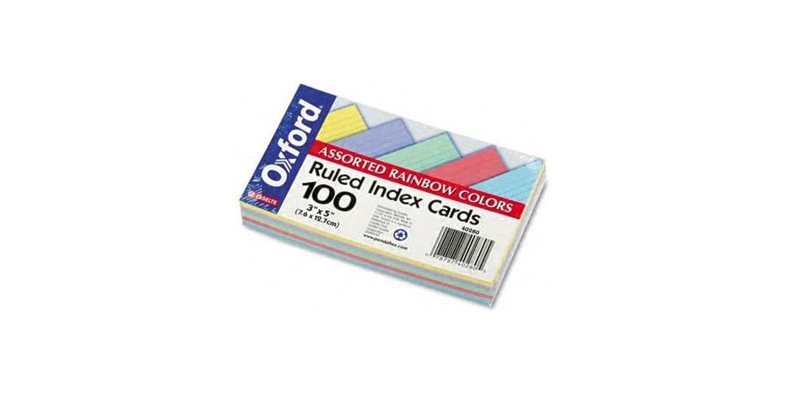Oxford 3x5 Rainbow Index cards