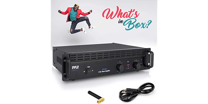Pyle 2-Channel 1000W Professional Audio Bluetooth Power Amplifier