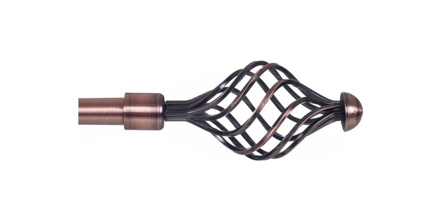 3/4"Twisted Curtain Rod 48"-84"-4 Colors