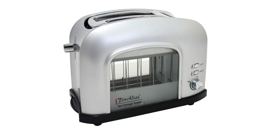iTouchless See-Through Smart Toaster - Silver