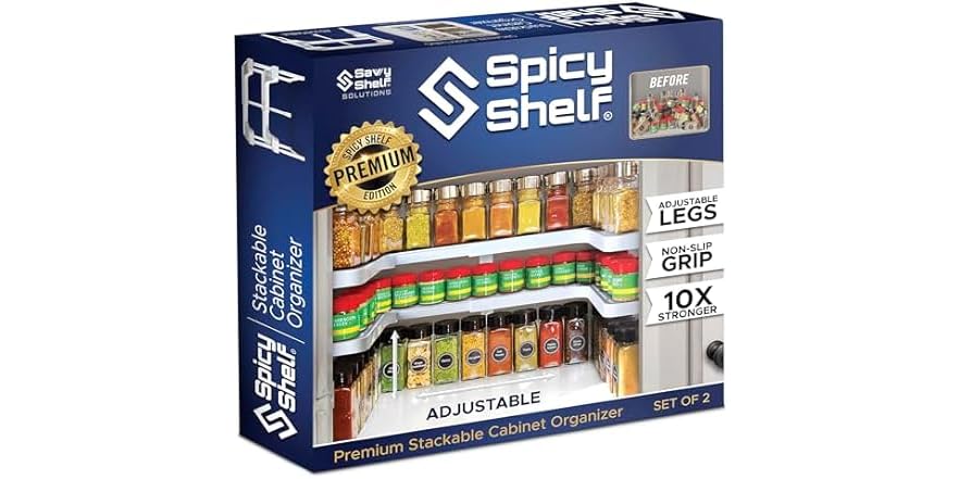 Spicy Shelf 3.0 Expandable 2 Tiered Spice Rack