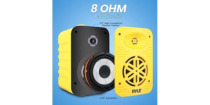 PyleUsa Bluetooth Indoor Outdoor Speaker