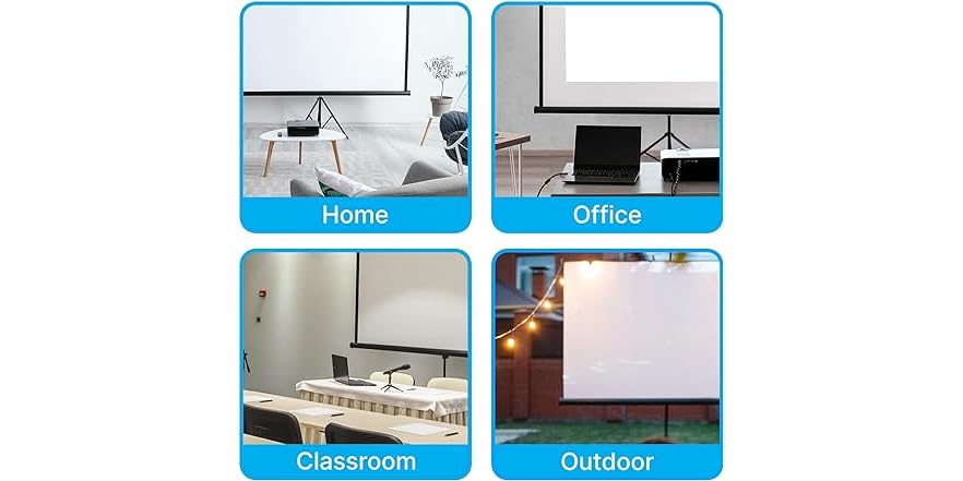 Pyle Projector Screen & Stand, 100Inch
